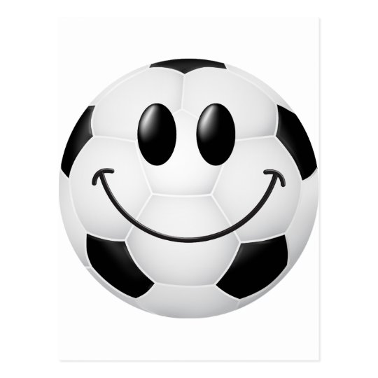 Soccer Ball Smiley Face Postcard | Zazzle.com