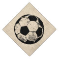 Soccer Ball Sports Art Vintage Soccer Graduation Cap Topper | Zazzle