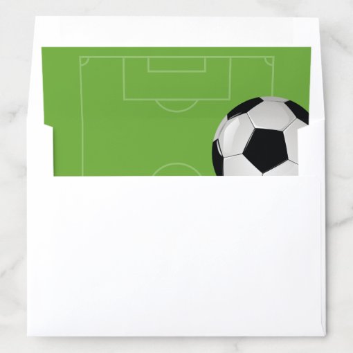 Soccer Ball | Sports Football Pitch Envelope Liner | Zazzle