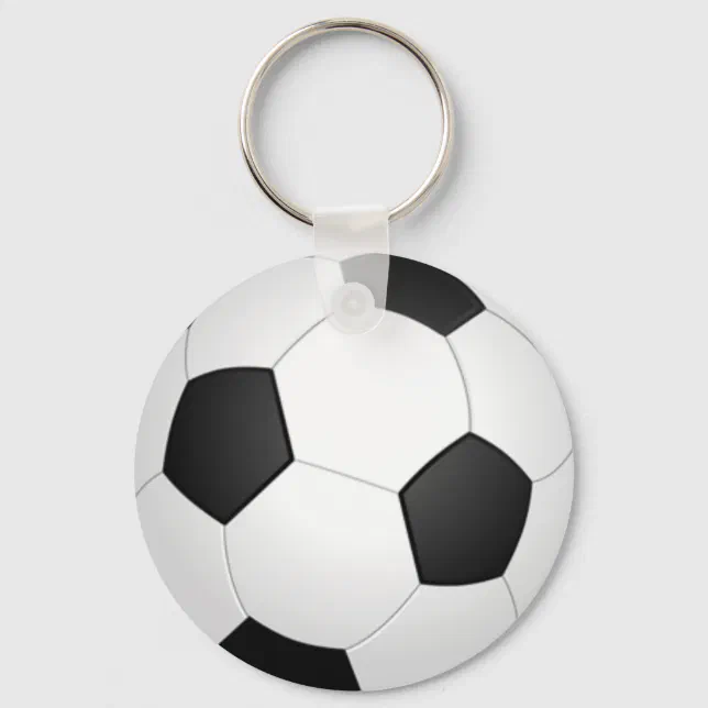 Soccer Ball Sports Pattern Keychain | Zazzle