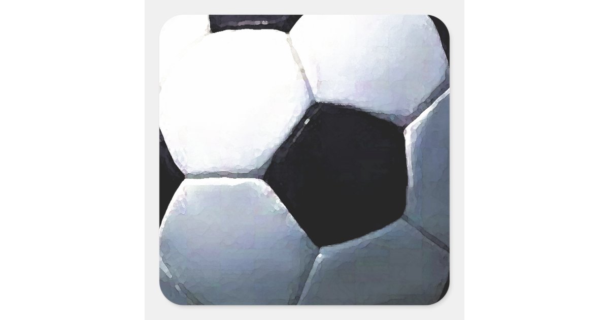 Soccer Ball Square Sticker | Zazzle