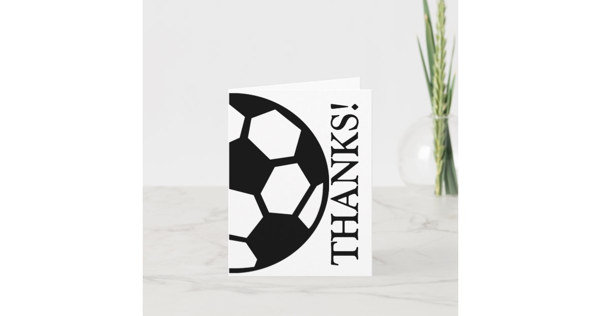 Soccer Ball Thank You | Zazzle