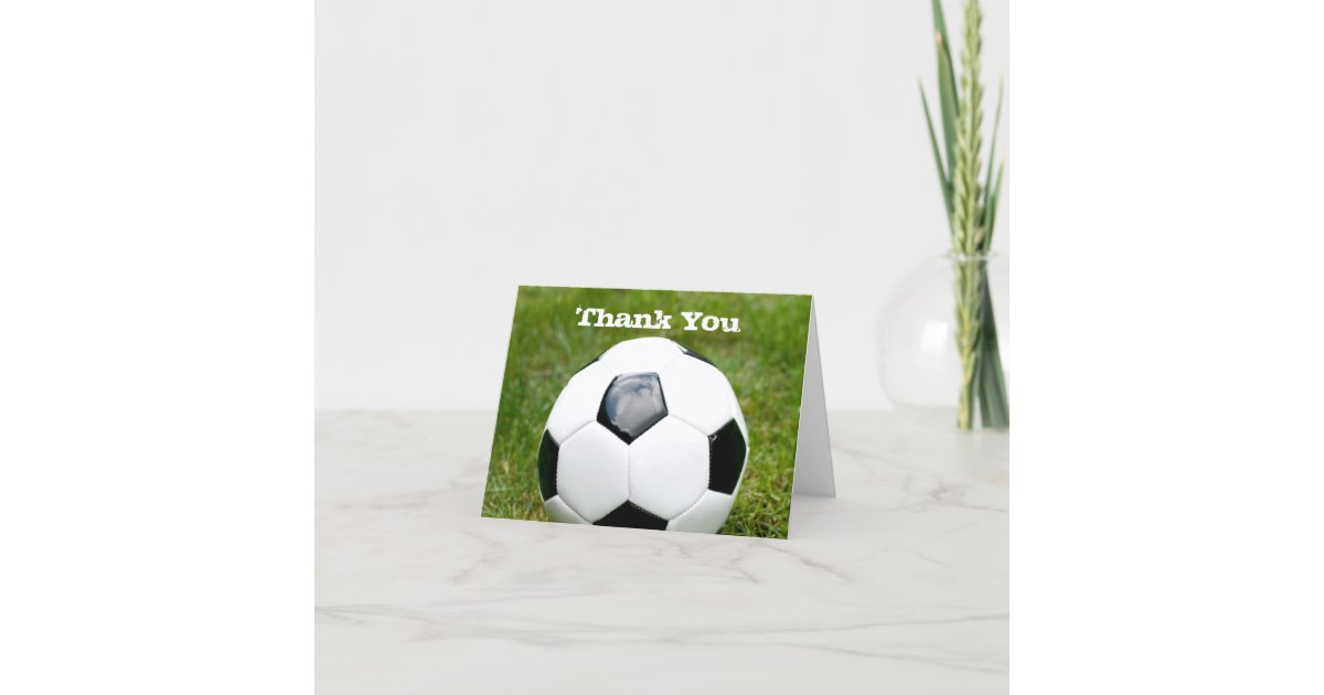 Soccer Ball Thank You | Zazzle