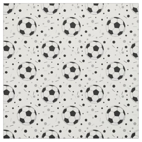 Soccer Ball Pattern Fabric | Zazzle