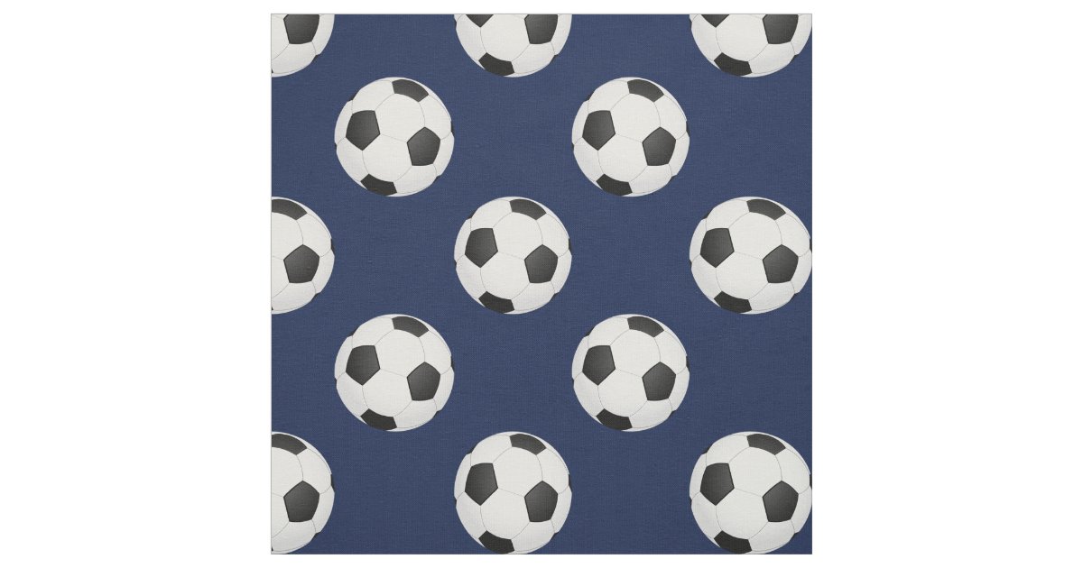 Soccer balls pattern fabric | Zazzle