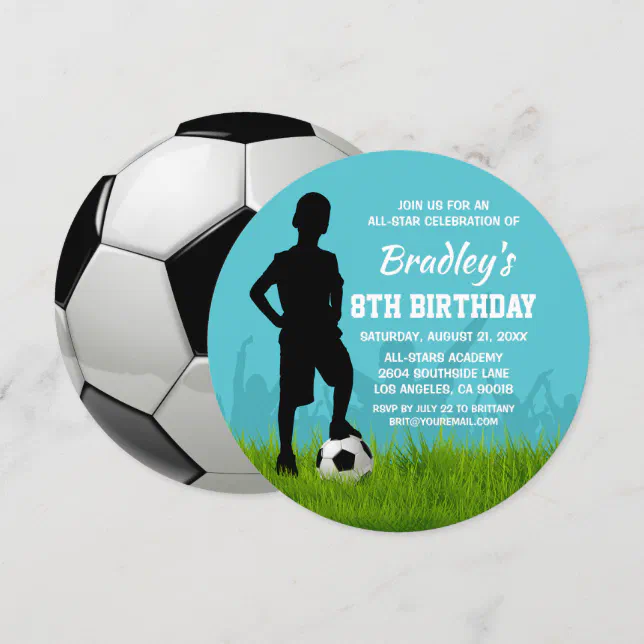 Soccer Birthday Party | All-Stars Football Invitation | Zazzle