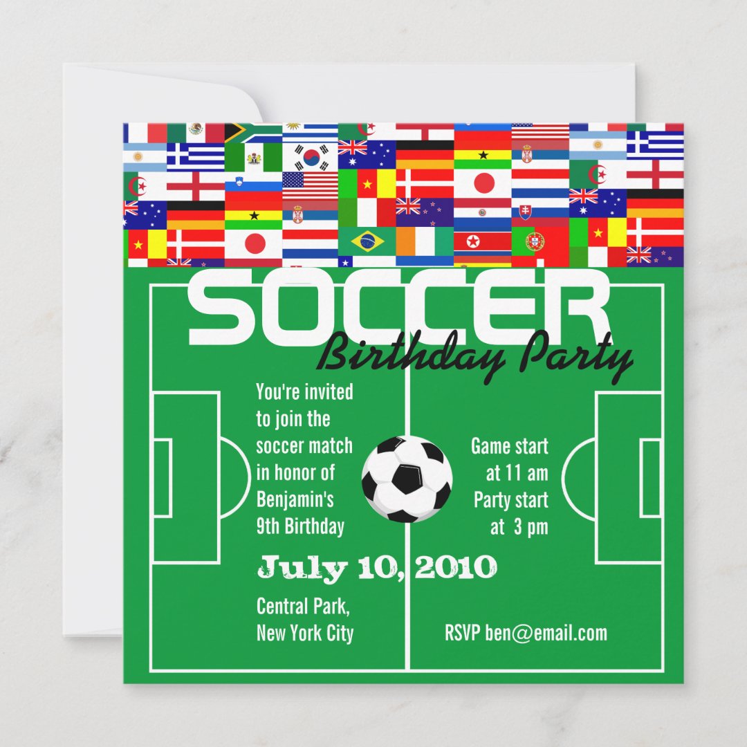 Soccer Birthday Party Invitation | Zazzle