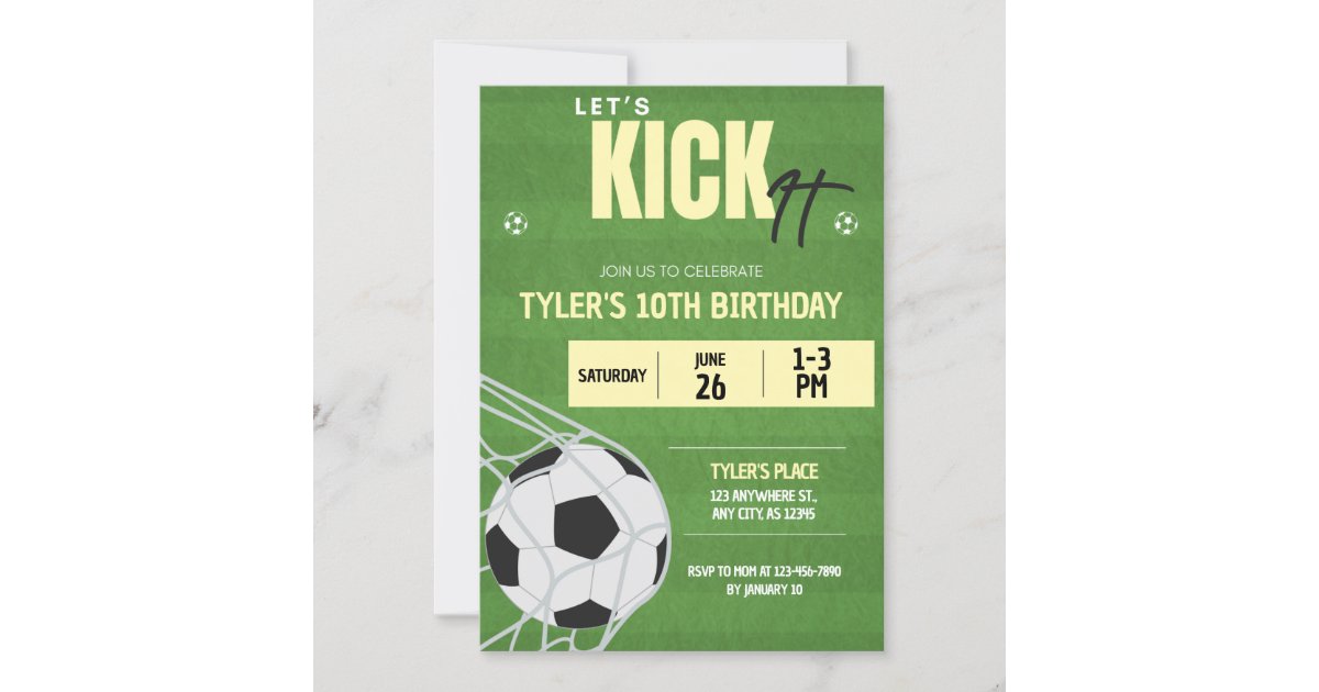Soccer Birthday Party Invitation | Zazzle