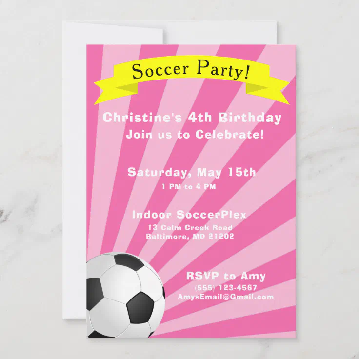 Soccer Birthday Party Invitation | Zazzle