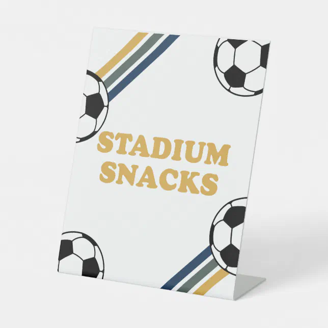 Soccer Birthday Stadium Snacks Food Sign | Zazzle