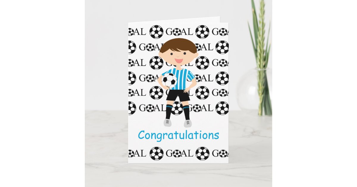 Soccer Boy 1 Congratulations Card | Zazzle