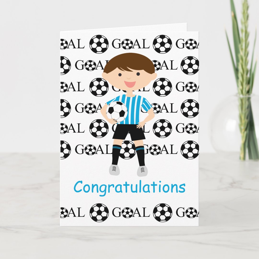 Soccer Boy 1 Congratulations Card | Zazzle