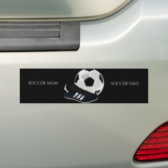 SOCCER Car bumper sticker personalized. | Zazzle