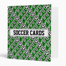 Soccer card binder for collector (no sleeves) | Zazzle