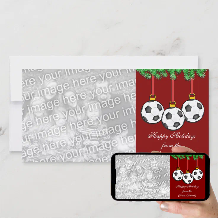 Soccer Christmas Photo Card | Zazzle