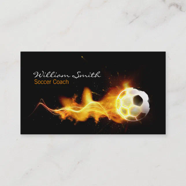 Soccer coach business card | Zazzle