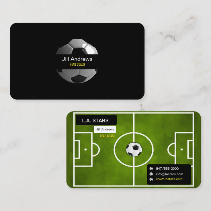 soccer coach business card | Zazzle