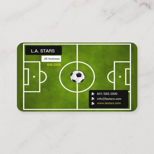 soccer coach business card | Zazzle