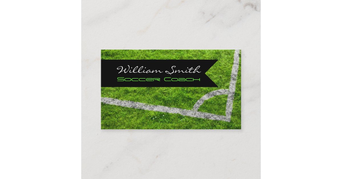 Soccer coach business card | Zazzle
