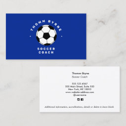 Soccer Coach Business Card | Zazzle