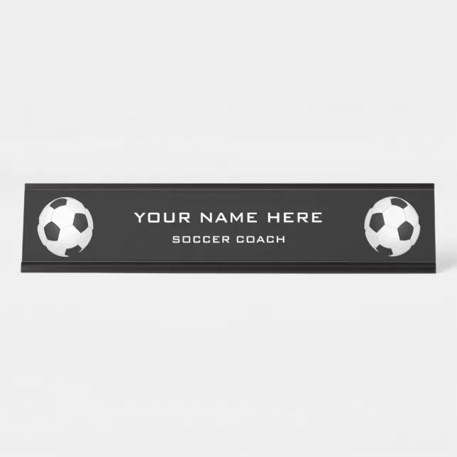Soccer Coach Desk Name Plate | Zazzle