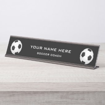 Soccer Coach Desk Name Plate | Zazzle