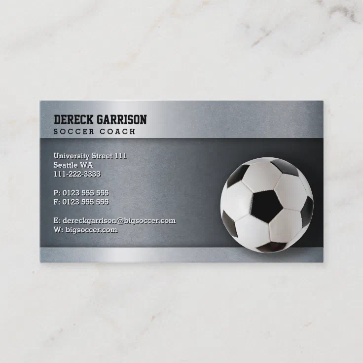 Soccer Coach | Modern Sports Gifts Business Card | Zazzle