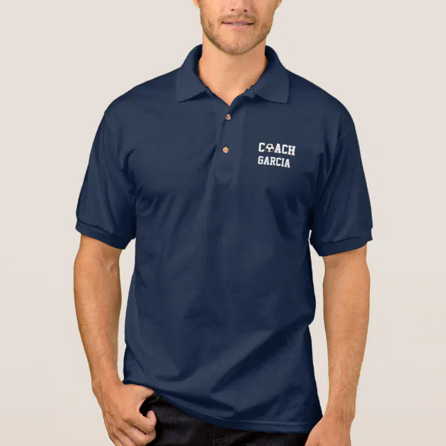 Soccer Coach Personalized Polo Shirt | Zazzle