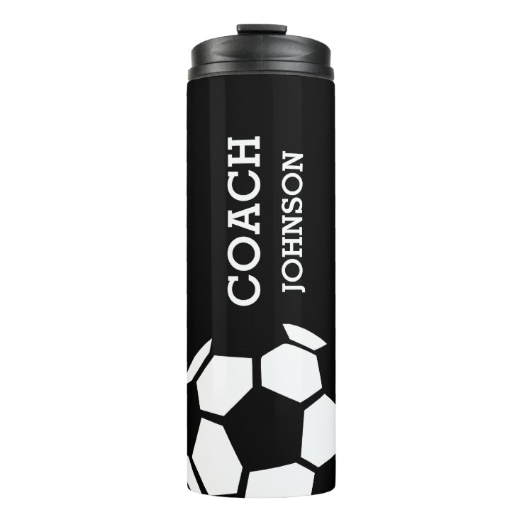 Soccer Coach Personalized Trendy Modern Stylish Thermal Tumbler | Zazzle