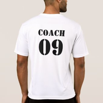 Soccer Coach Player Name/Number T-Shirt | Zazzle