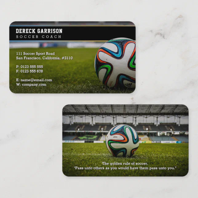 Soccer Coach | Professional Instructor Business Card | Zazzle