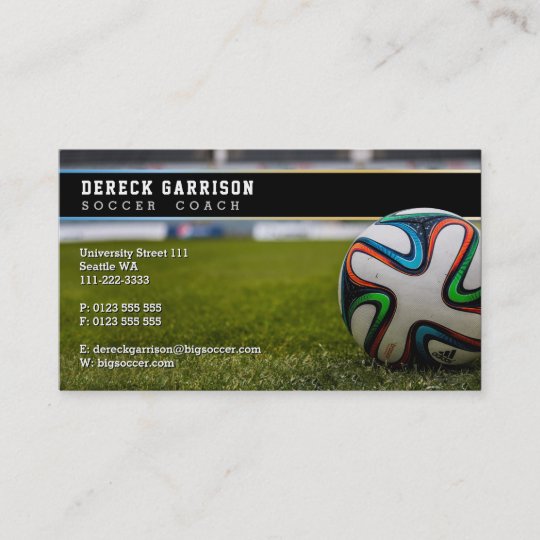 Soccer Coach | Professional Sports Business Card | Zazzle.com