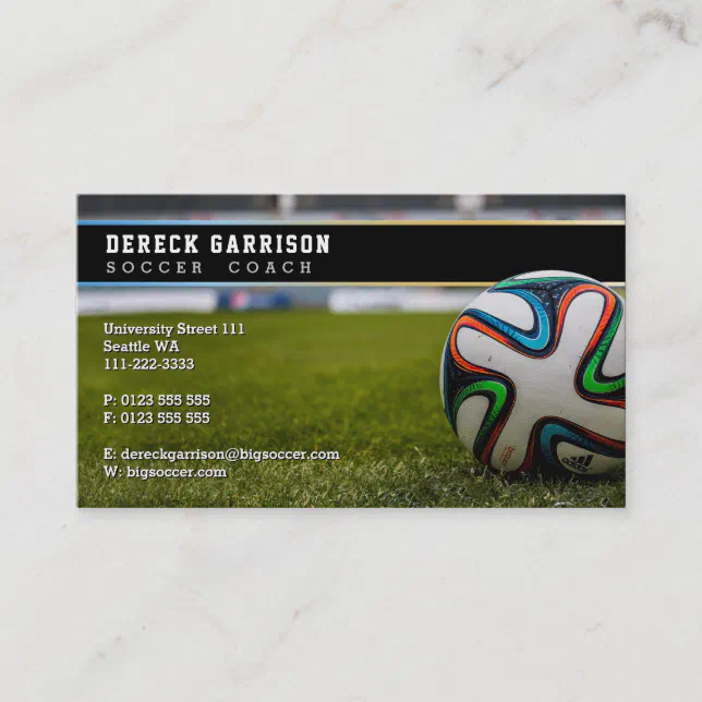 Soccer Coach | Professional Sports Business Card | Zazzle