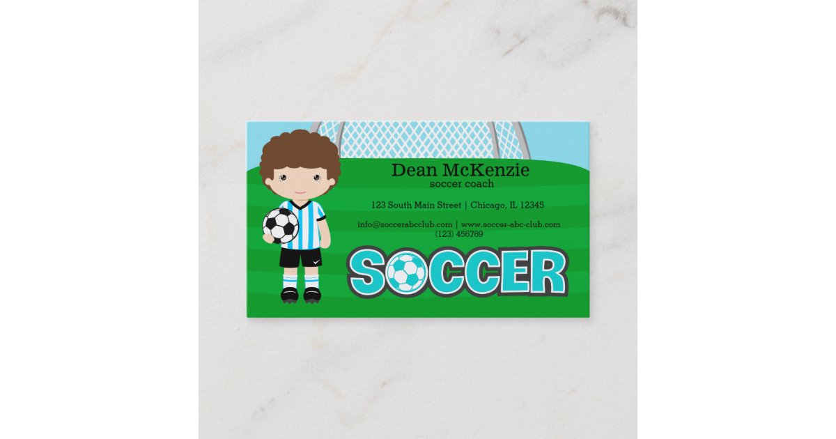 Soccer coach/Soccer player Business Card | Zazzle