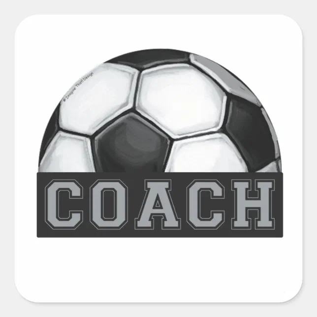Soccer Coach Square Sticker | Zazzle