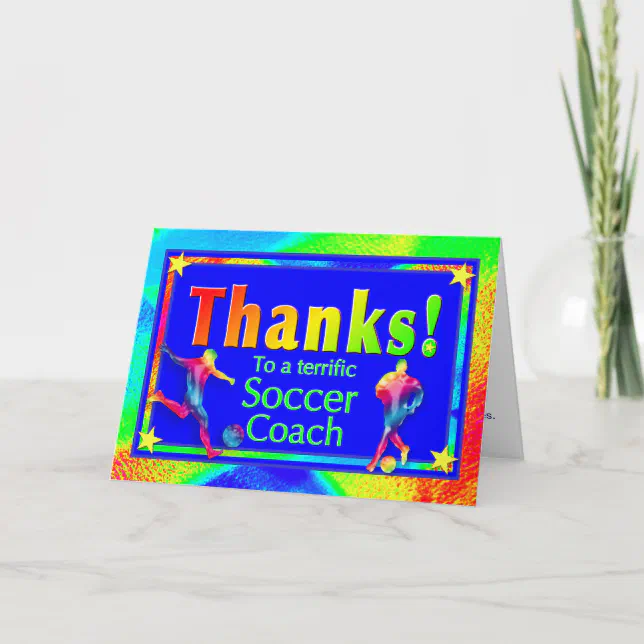 Soccer Coach Thank You Card | Zazzle
