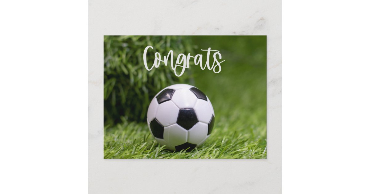 Soccer Congratulations for player and Soccer fan Postcard | Zazzle