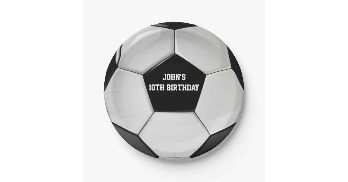 Soccer Custom Paper Plates | Zazzle