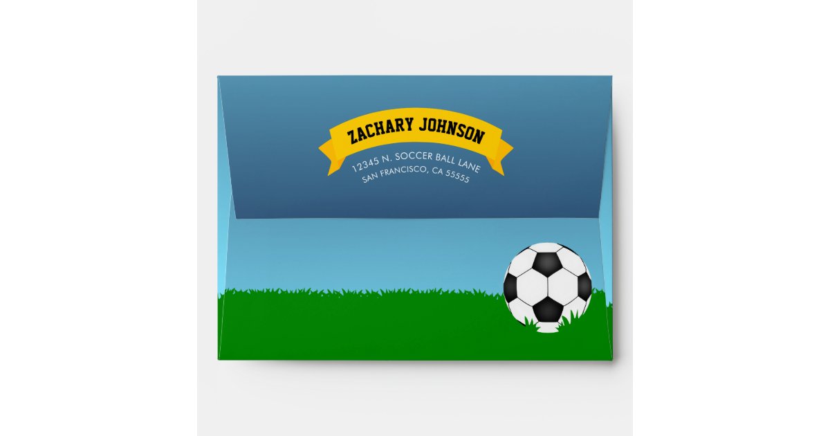 Soccer Envelope | Zazzle