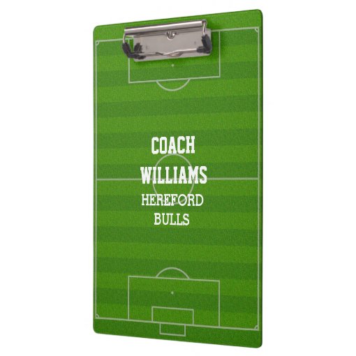 Soccer Field Football Pitch Personalized Clipboard | Zazzle