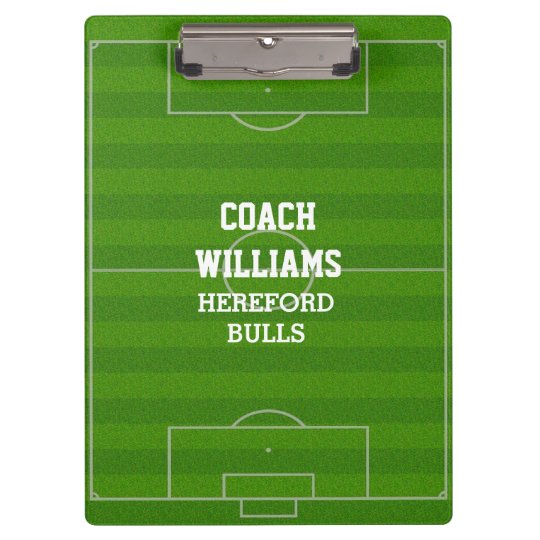 Soccer Field Football Pitch Personalized Clipboard | Zazzle.com