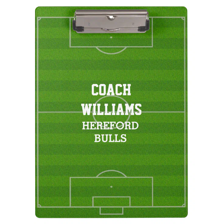 Soccer Field Football Pitch Personalized Clipboard | Zazzle