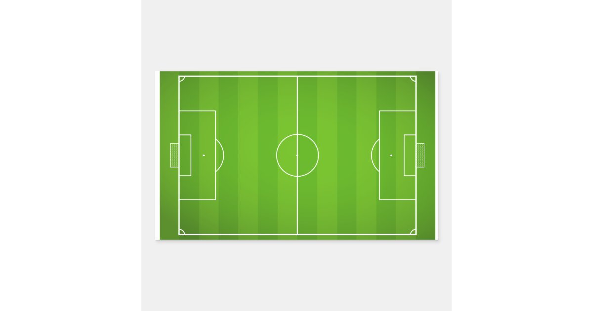 Soccer field Football Rectangular Sticker | Zazzle