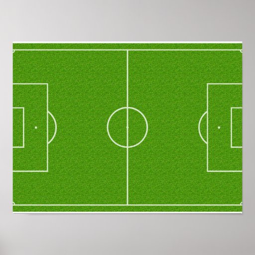 Soccer Field Pattern on Grass Poster | Zazzle
