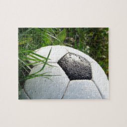 Soccer~ Foot Ball in field Jigsaw Puzzle | Zazzle