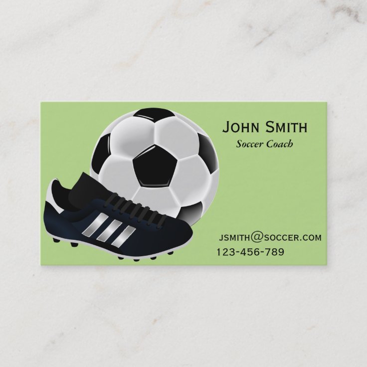 Soccer / footabll sports coach freelance business card | Zazzle