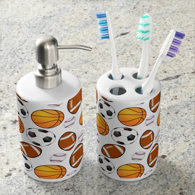 Soccer Football Baseball basketball Sports theme Soap Dispenser ...