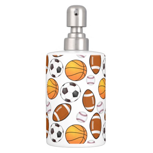 Soccer Football Baseball basketball Sports theme Soap Dispenser ...