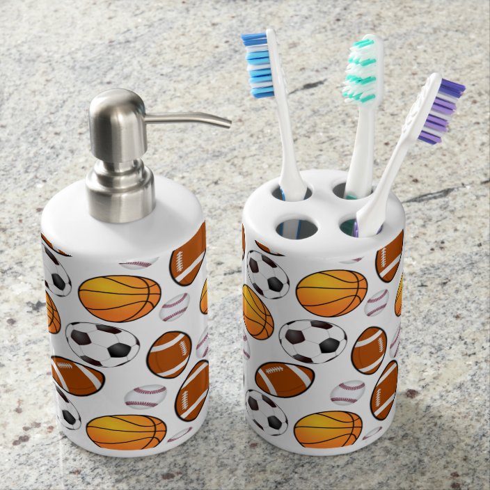 Soccer Football Baseball basketball Sports theme Soap Dispenser ...