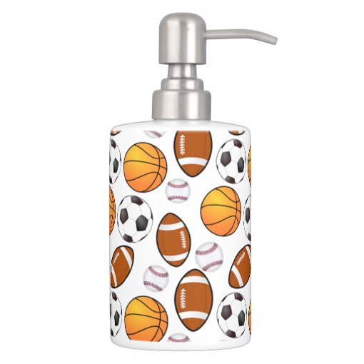 Soccer Football Baseball basketball Sports theme Soap Dispenser ...